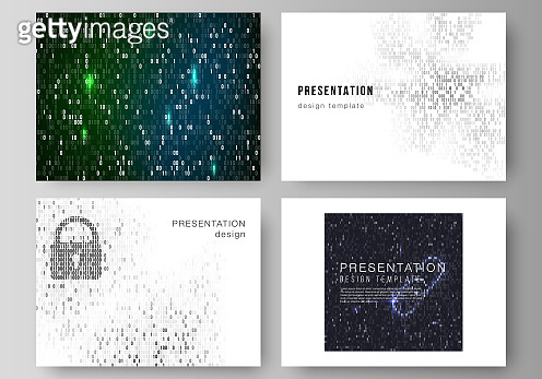 The minimalistic abstract vector layout of the presentation slides ...