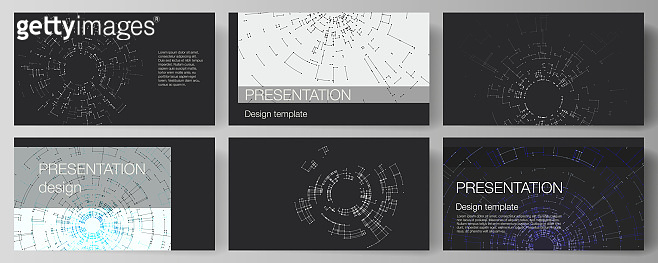 The minimalistic abstract vector layout of the presentation slides ...