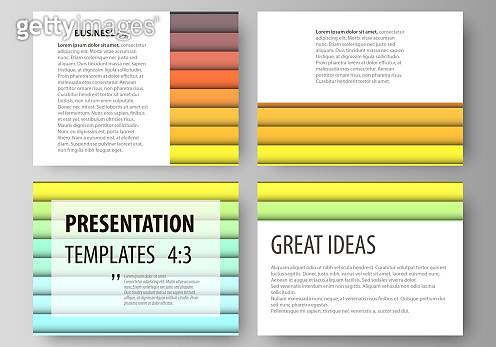 Set of business templates for presentation slides. vector layouts in ...