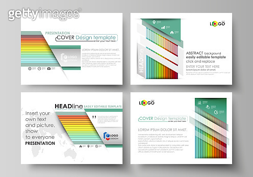 Set of business templates for presentation slides. vector layouts in ...