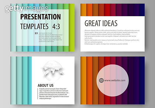 Set of business templates for presentation slides. vector layouts in ...