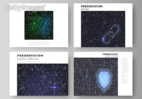 The minimalistic abstract vector layout of the presentation slides ...