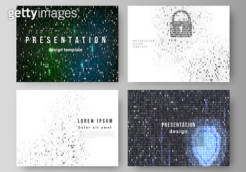 The minimalistic abstract vector layout of the presentation slides ...