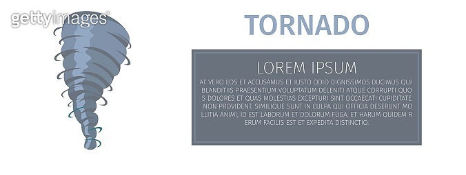 Tornado Danger Warning Flat Vector Web Banner (1081178234) 일러스트, 무료 ...