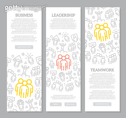 Set of vector human resources and business organization management ...