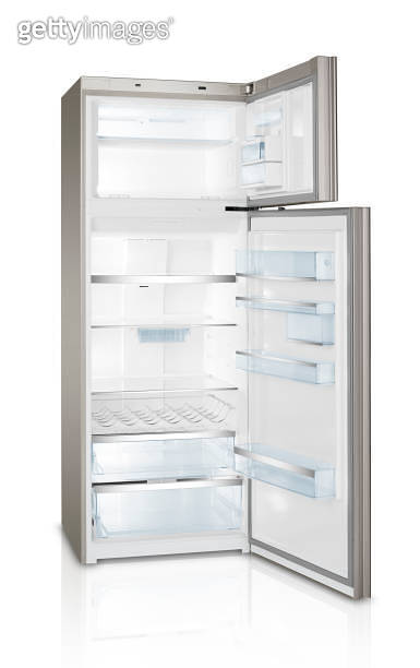 Open empty Refrigerator (isolated with clipping path) 이미지 (953659686 ...