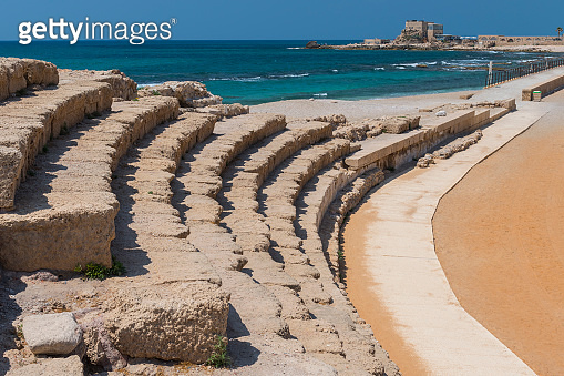 Roman amphitheater, archaeological excavations in ancient city of ...