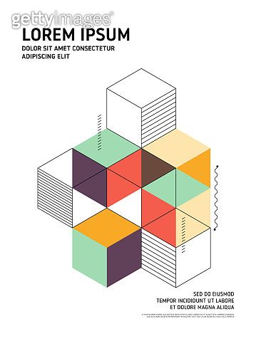 Abstract geometric isometric shape layout design template background ...