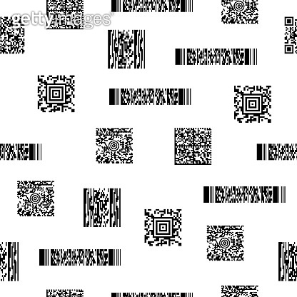 Seamless black and white pattern with barcodes 이미지 (1012484466) - 게티이미지뱅크