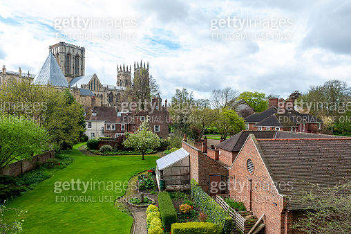 York Minster, historic cathedral built in English gothic style, and ...