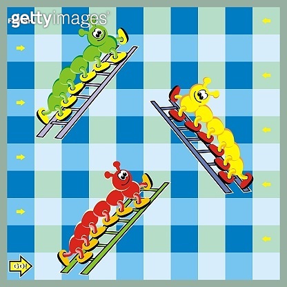board game, centipede and ladders, vector icon (1022281954) - 게티이미지뱅크