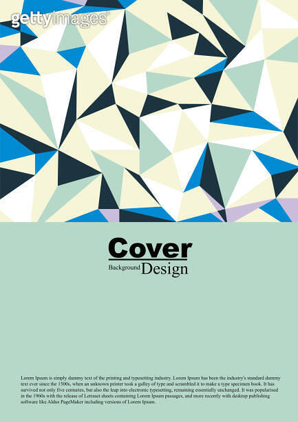 Book Cover with Abstract Color Geometric Background 이미지 (1018330480 ...