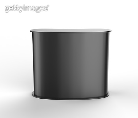 Black blank curved exhibit promotional counter advertising POS POI PVC ...