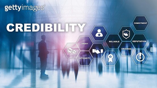 Corporate credibility improvement concept. Multiple exposure, mixed ...