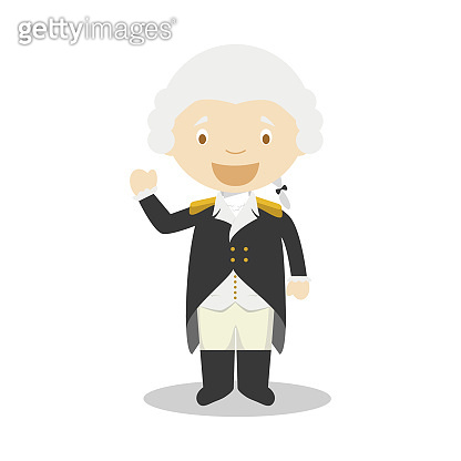 George Washington cartoon character. Vector Illustration. Kids History ...