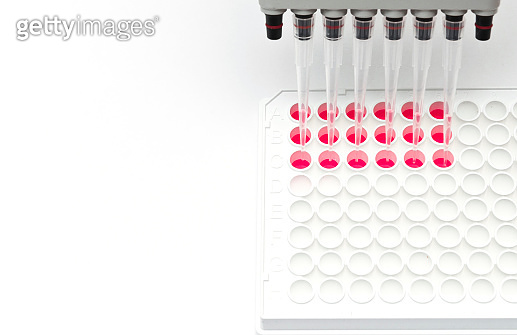 Multi channel pipette and 96 well white plate for cell based assay ...