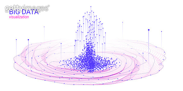 Wave 3D Big Data Visualization. Analysis Infographic. 이미지 (1044140894 ...