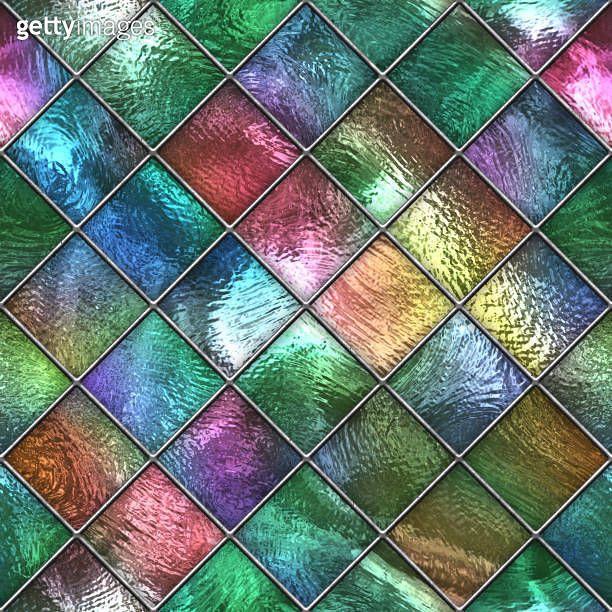 Stained glass seamless texture for windows 이미지 (1017048734) - 게티이미지뱅크