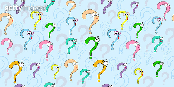 Seamless pattern with question marks. Illustrations of a question mark ...