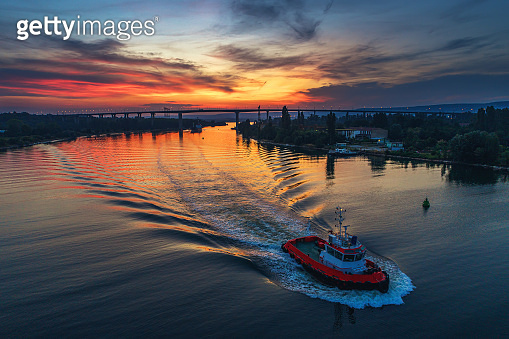 Aerial panorama drone view of Asparuhov bridge. Varna Bulgaria ...