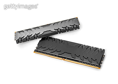 Ram DDR4 memory modules isolated on a white background. 이미지 (1064716820) - 게티이미지뱅크