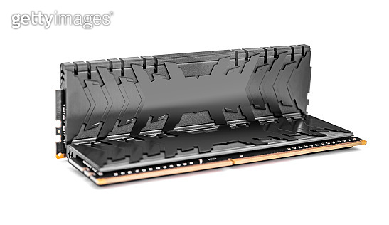 Ram DDR4 memory modules isolated on a white background. 이미지 (1064198826) - 게티이미지뱅크