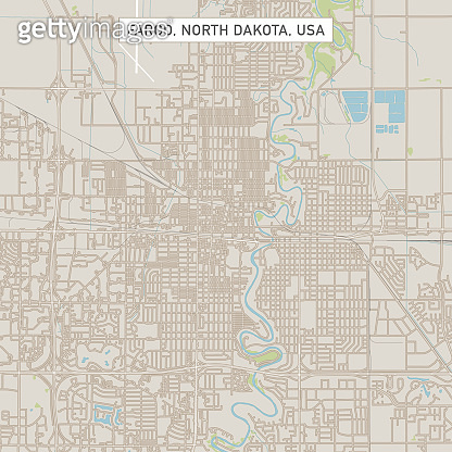 Fargo North Dakota US City Street Map (973833848) 일러스트, 무료 일러스트 - 게티이미지뱅크