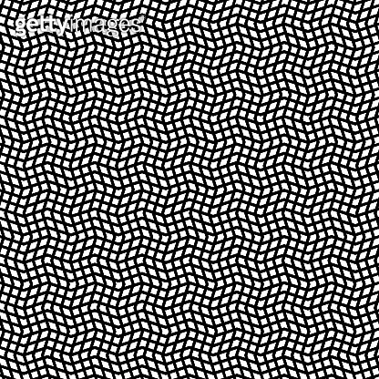 Seamless chaotic grid zigzag lines, vector black polyline grid with ...