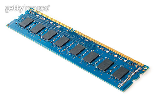 Photo of DDR RAM memory module isolated on white background 이미지 (1060415790) - 게티이미지뱅크