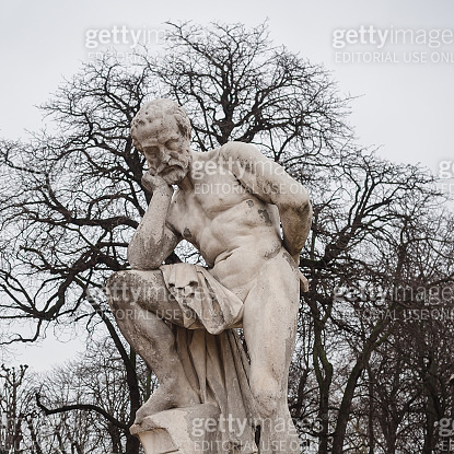Stone statue representing Marius de Victor Vilain inside the Luxembourg ...