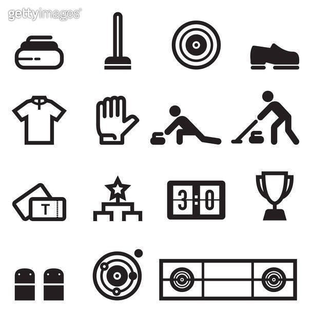 Curling Sport Icons 이미지 (922879316) - 게티이미지뱅크