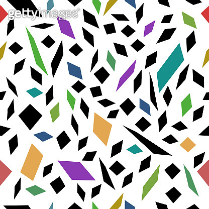 seamless vector pattern consisting of trapezoidal geometric shapes ...