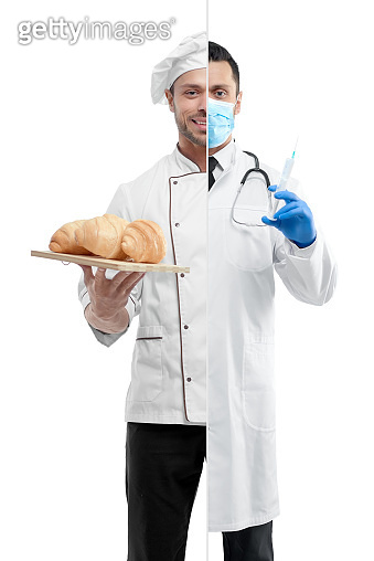 Comparison of doctor and chef's profession outlook. (1001986788) - 게티이미지뱅크
