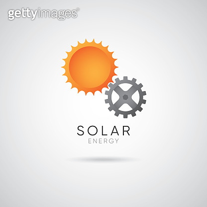 solar icon with the sun and gear (975631926) 일러스트, 무료 일러스트, 아이콘, 무료 아이콘 ...