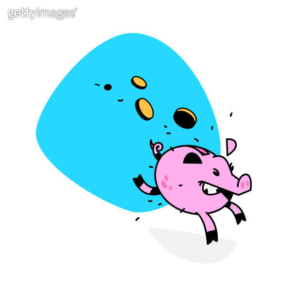 Illustration of piggy bank. Image is isolated on white background ...