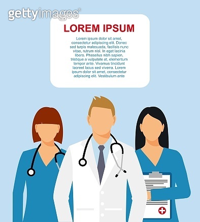 doctors and assistant in a dressing gown with a stethoscope. 이미지 ...