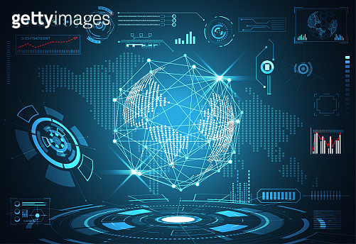 abstract technology ui futuristic concept world hud interface hologram ...