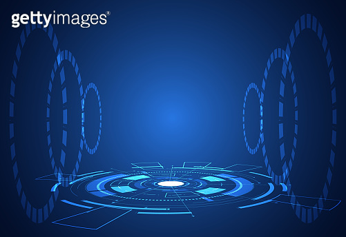 abstract technology futuristic concept interface hologram elements of ...
