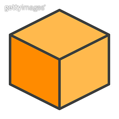 Cube Line Icon. Vector Simple Minimal 96x96 Pictogram (923316746) - 게티이미지뱅크