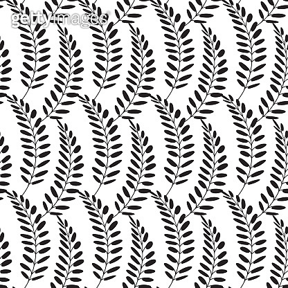 Floral pattern. Leaves texture. Stylish abstract vector plant ...