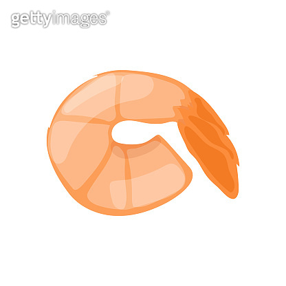 Seafood prawn Steamed Tiger Shrimp vector icon. Healthy Paleo eating ...