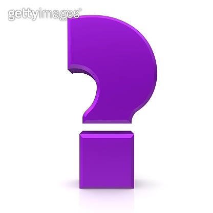question mark 3d purple interrogation punctuation mark asking sign ...
