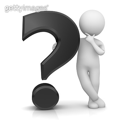 question mark black 3d interrogation point punctuation mark asking sign ...