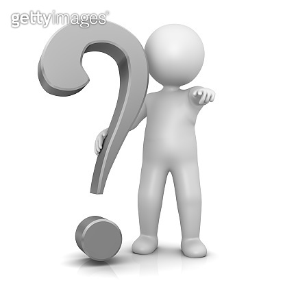 question mark 3d silver interrogation point asking sign symbol query ...