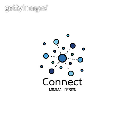 Abstract network connection. icon logo design. Vector Illustration ...