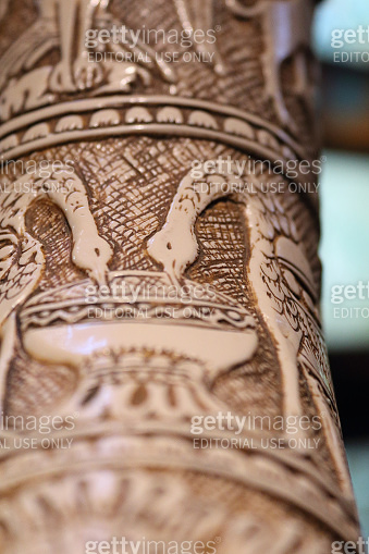 A close view of the the Gaston IV, Viscount of Béarn 's ivory hunting ...