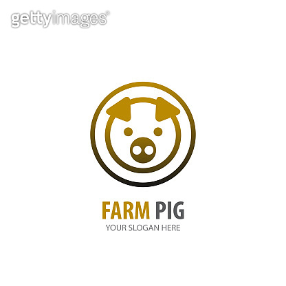 Farm pig icon for business company. Simple Farm pig icontype idea ...