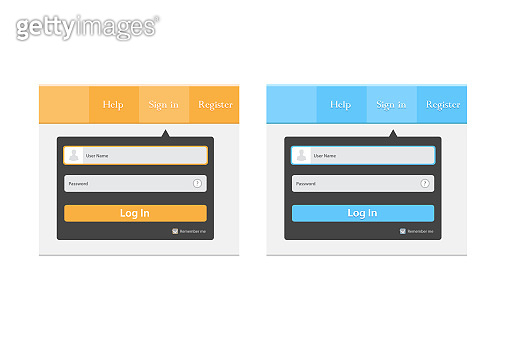Login user interface. Sign in web element template window. (941144706) 일러스트, 무료 일러스트, 아이콘, 무료 ...