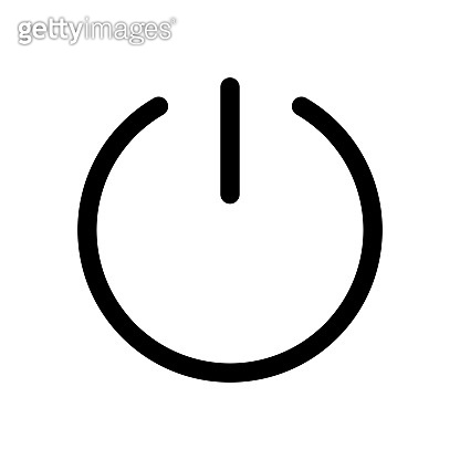 Power button icon. Symbol of start or turn on. Outline modern design ...