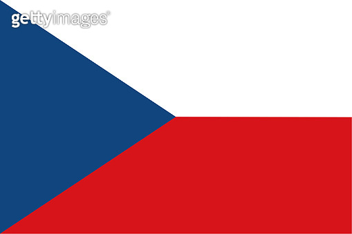 Flag of Czech Republic and former Czechoslovakia. Original dimensions ...